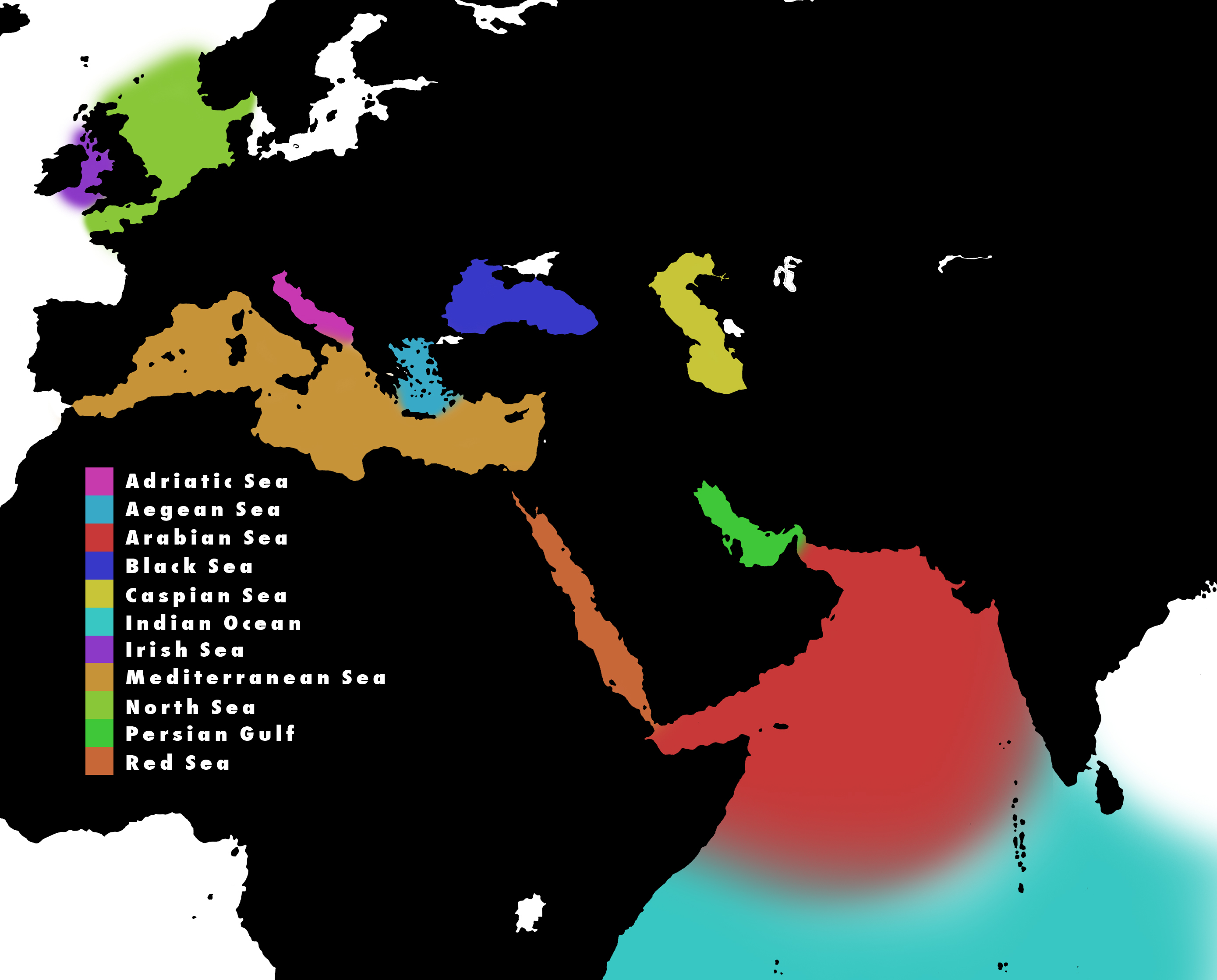 Map Monday, What are the Seven Seas?